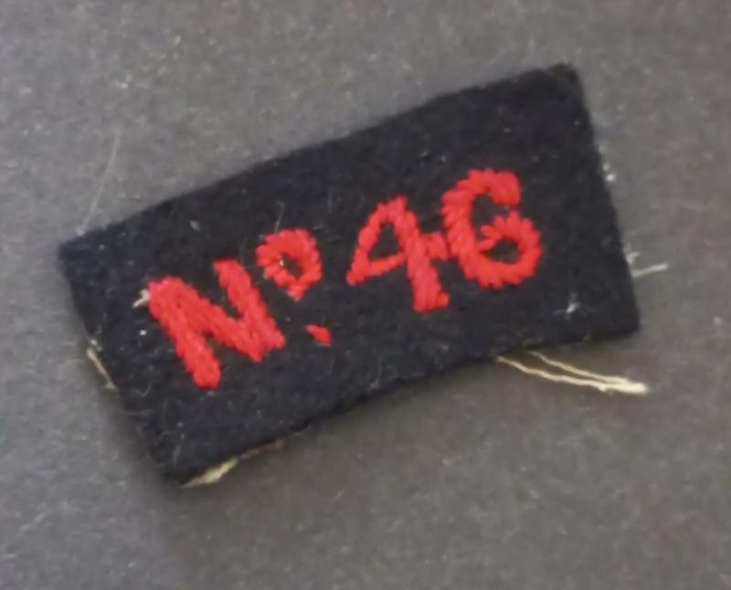 Holland Patch | A nice little embroided - albeit regrettably single - No.46 Royal Marines ...